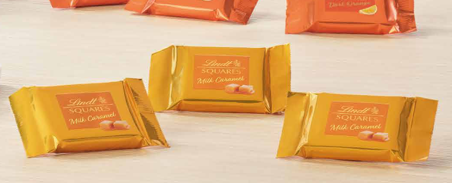 Lindt Lindor Squares Latte e Caramello Bocca di Lupo 1200g | Caiya ...