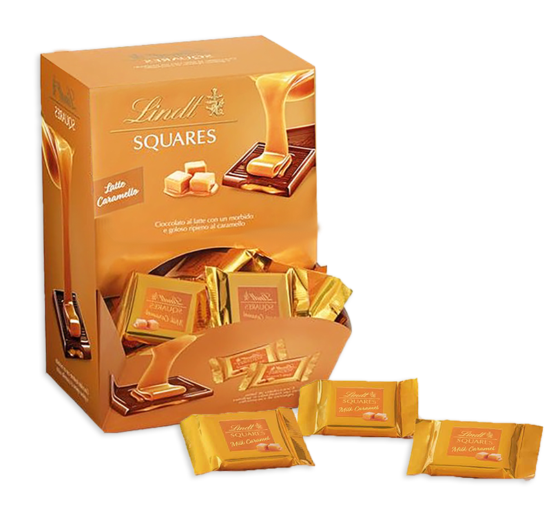 Lindt Lindor Squares Latte e Caramello Bocca di Lupo 1200g | Caiya ...