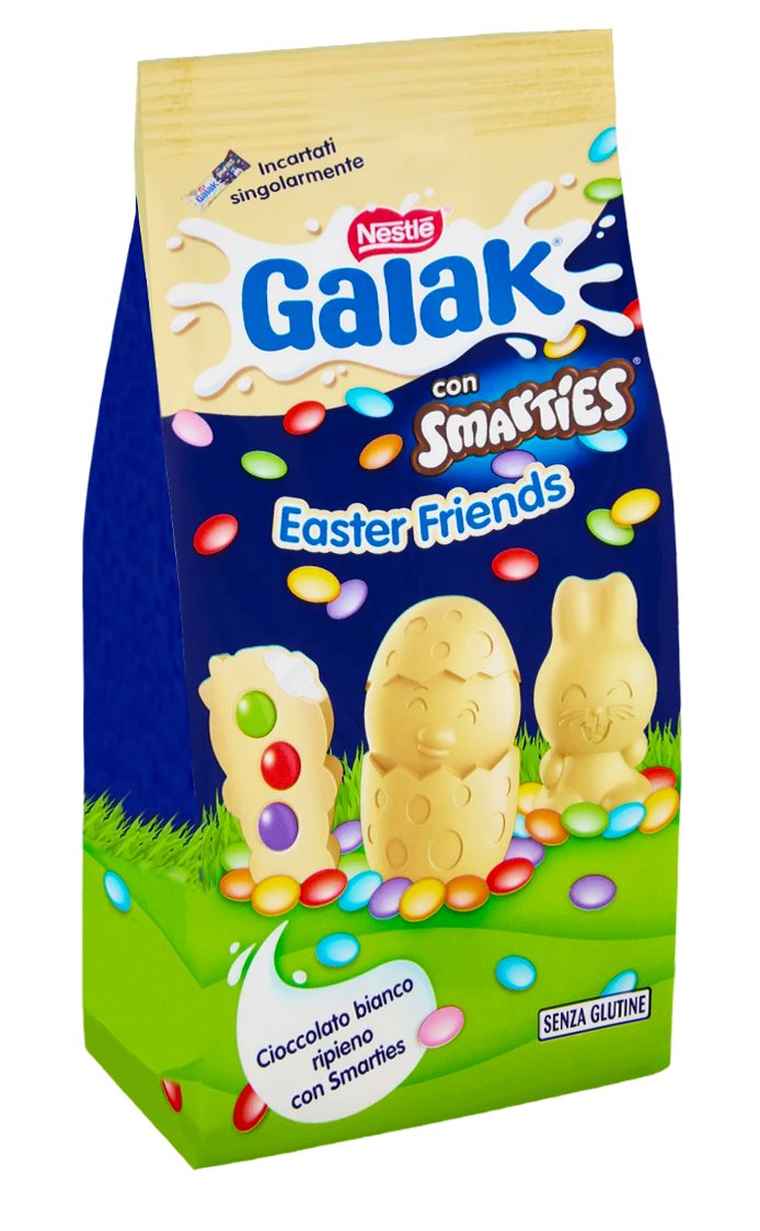 Galak con SMARTIES Easter Friends al Cioccolato Bianco e Confetti 147g ...