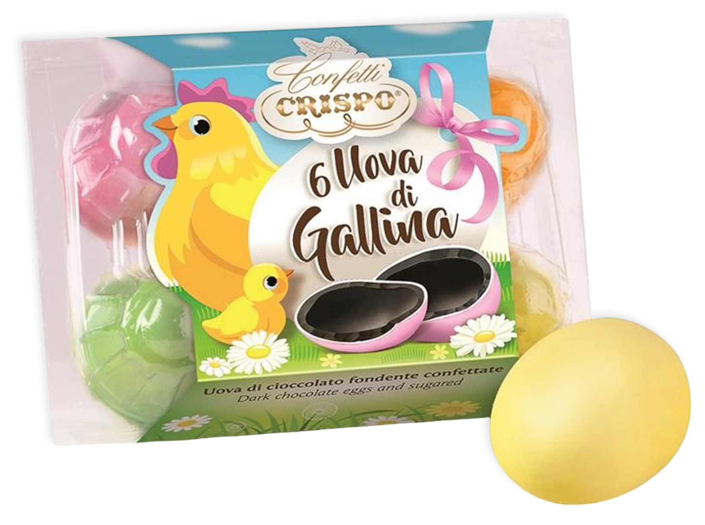 Crispo Uova Gallina Blister da 6 Uova Cioccolato Fondente 210g | Caiya ...