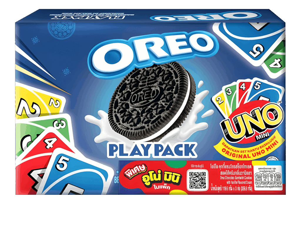 Oreo Play Pack Biscotti + Kit Carte UNO Mini 257,6g | Caiya Delicious