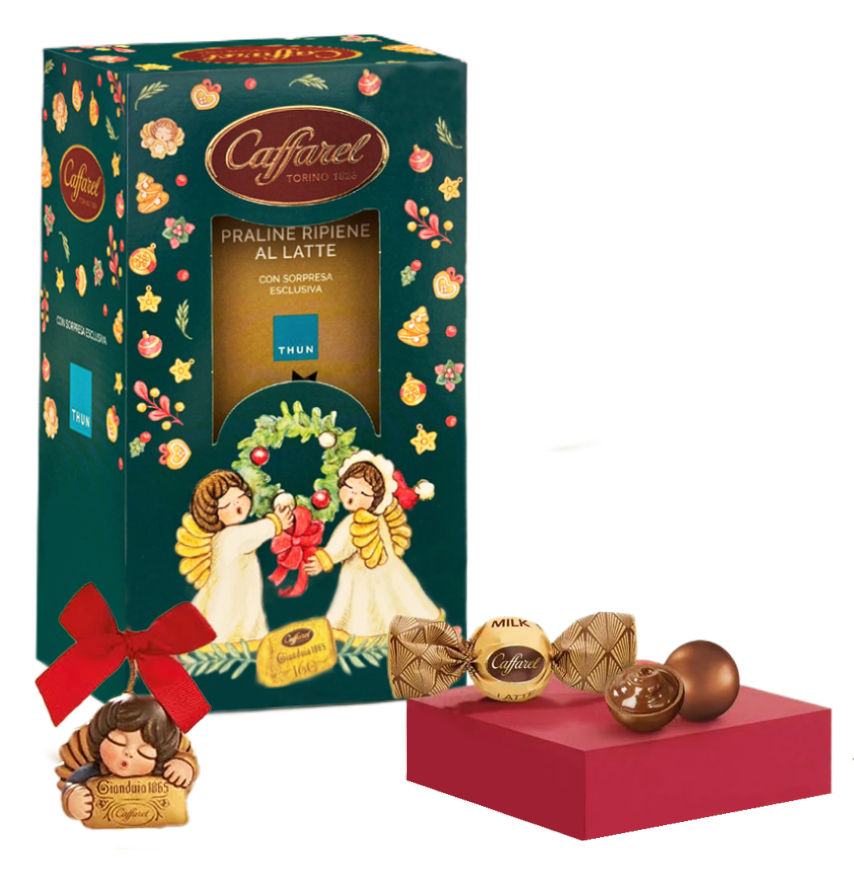 Caffarel Confezione Regalo con Praline Ripiene al Latte e Sorpresa ...