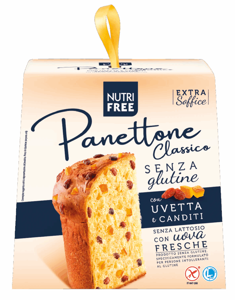 Nutri Free Panettone Classico, con Uvetta e Canditi, Senza Glutine e ...