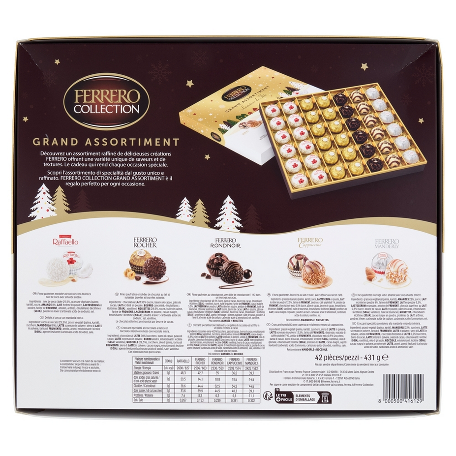 Ferrero Collection Grand Assortment, 42 Specialità da 431g | Caiya ...