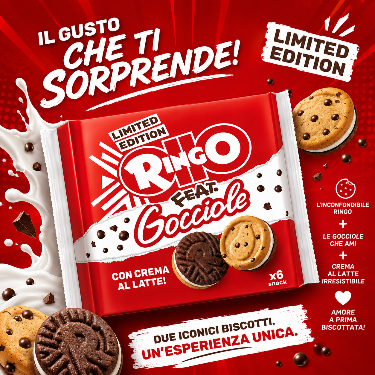 Ringo feat. Gocciole Biscotti Farciti 165g | Caiya Delicious
